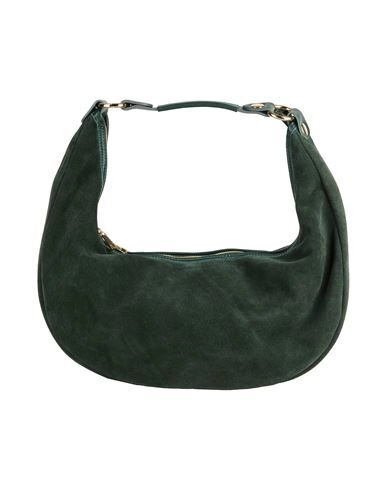 LAURA DI MAGGIO Suede Maxi Hobo Bag - Dark Green