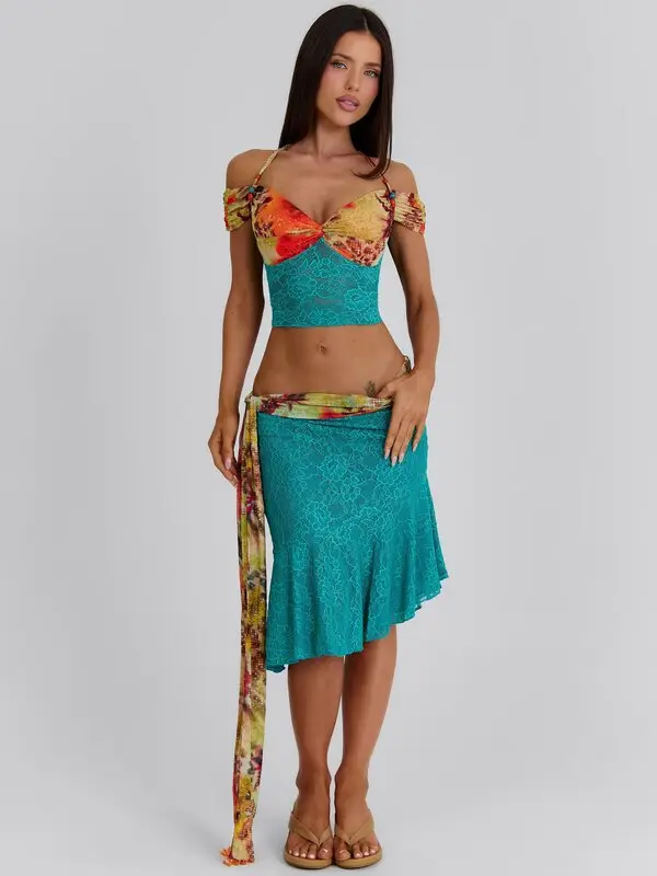 OUTCAST Pippin Midi Skirt Tigerlily