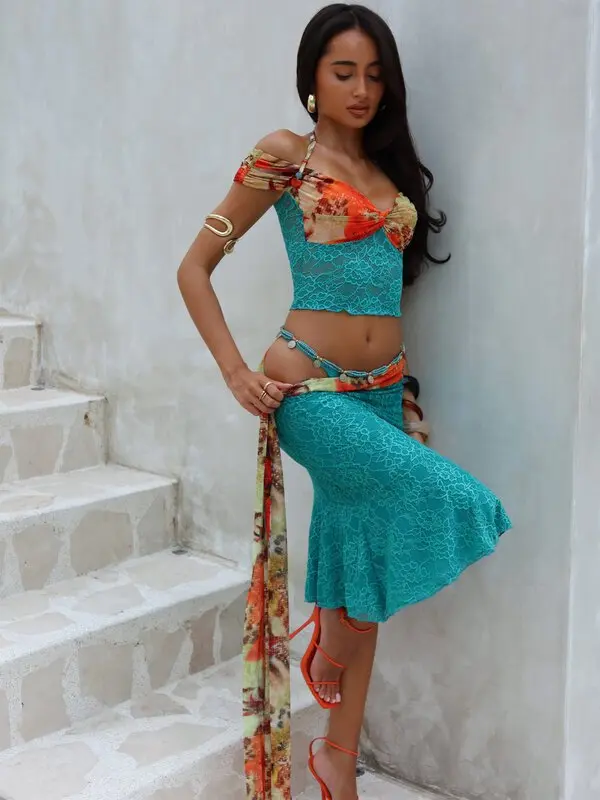 OUTCAST Pippin Midi Skirt Tigerlily