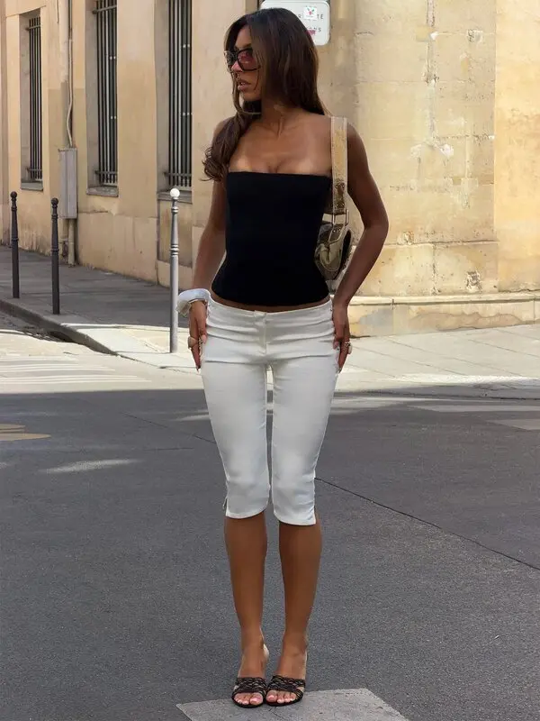 OUTCAST Jakaia Capri Pants - White