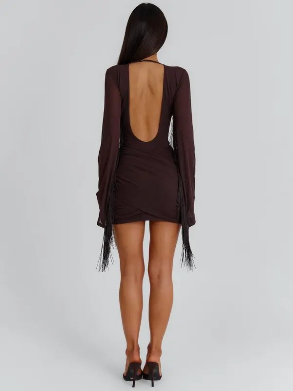 OUTCAST Allisson Mini Dress Chocolate