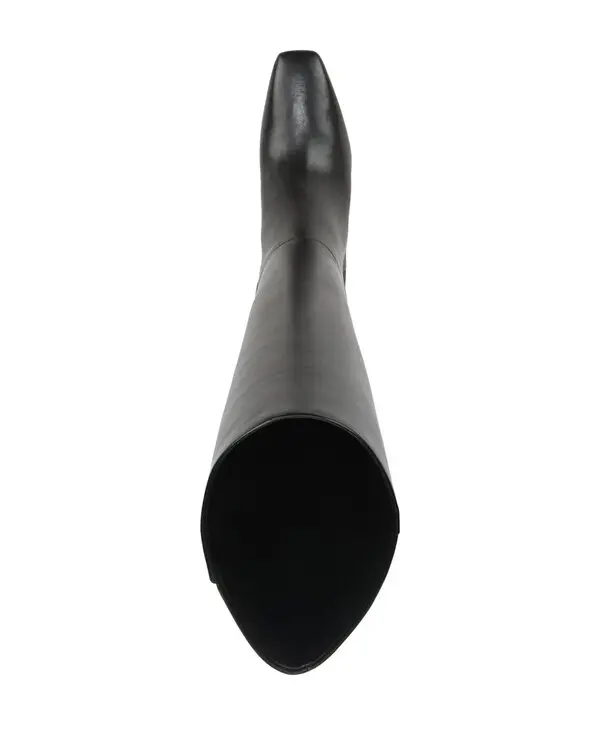 Vince Lilith Tall Wide Calf Boots - Black Leather