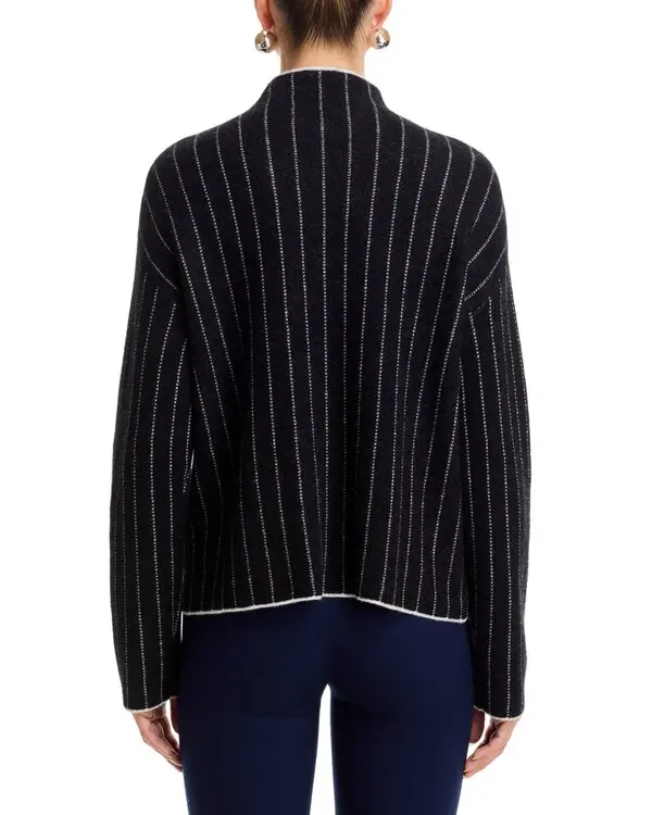 Bloomingdale'S Cashmere Striped Mock Neck Sweater Exclusive