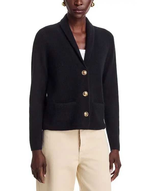 Bloomingdale'S Button Front Cashmere Blazer, Exclusive - Black