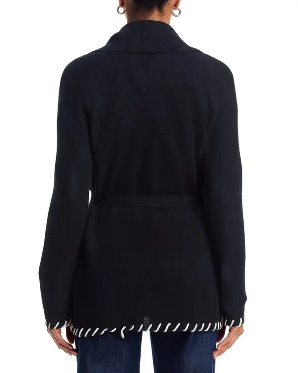 Bloomingdale'S Whipstitch Belted Cardigan Sweater