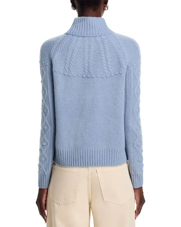 Bloomingdale'S Cable Turtleneck Cashmere Sweater Exclusive - Dolphin