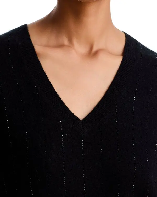 Bloomingdale'S Rhinestone V-neck Sweater