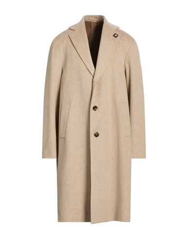 LARDINI Coat Taupe Size Virgin Wool