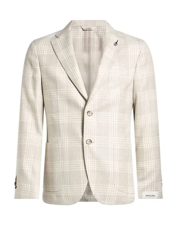 PAOLONI Blazer Size Virgin Wool, Silk, Wool