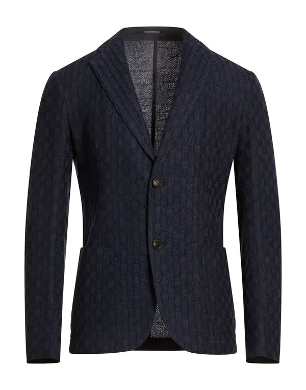 Emporio Armani Blazer Light Size Virgin Wool - Navy