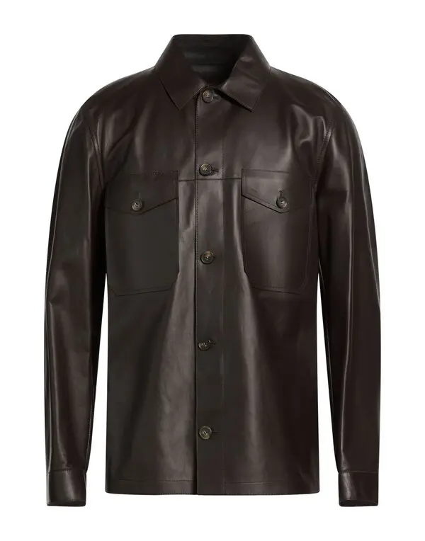 TOD'S Jacket Dark Size Lambskin