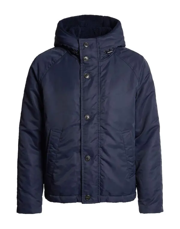 TOD'S Hooded Puffer Jacket In Polyamide - Navy