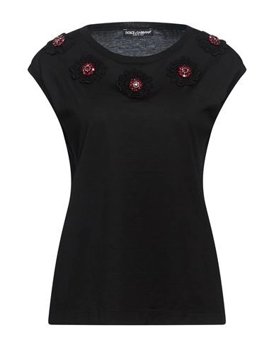 Dolce & Gabbana Embellished Cotton T-shirt - Black