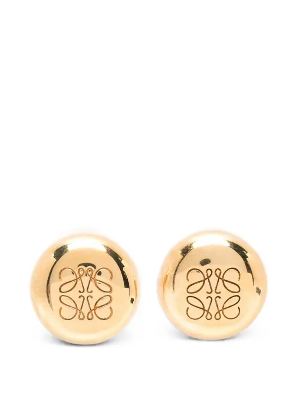 Loewe Anagram Silver Earrings - Gold