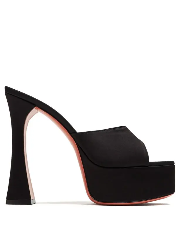 Amina Muaddi Dalida Satin Mules