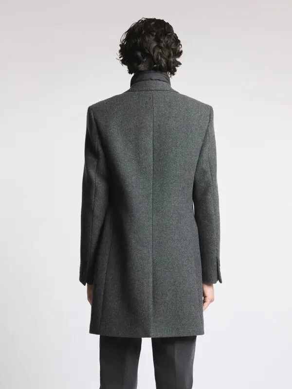 FAY Herringbone Pattern Double Coat