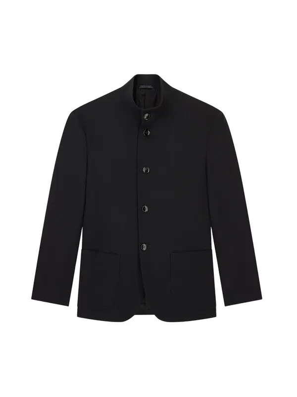 Giorgio Armani Blazer One Shot Regular Fit In Pure Virgin Wool Crepe