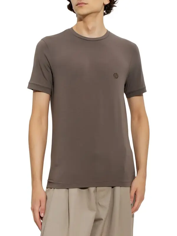 Giorgio Armani Embroidered-logo T-shirt