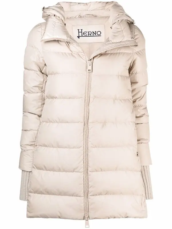 Herno A-shape Midi Down Jacket - Pink