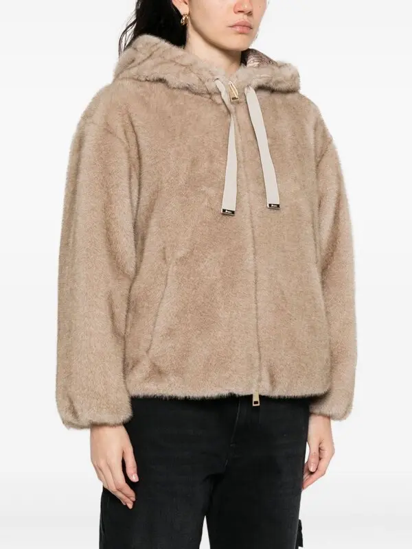 Herno Faux Fur Bomber Jacket