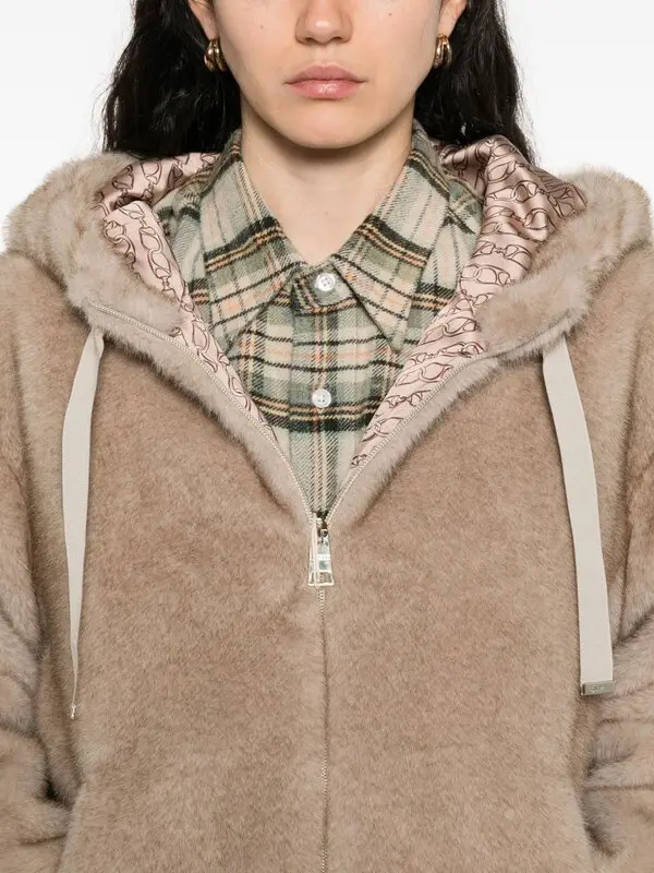 Herno Faux Fur Bomber Jacket
