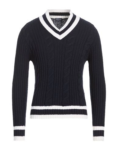 DRUMOHR Cotton V-neck Sweater - Midnight Blue