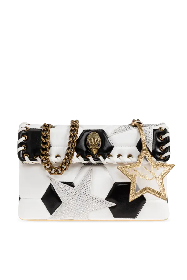 Kurt Geiger Leather Bag ‘kensington Footy - White