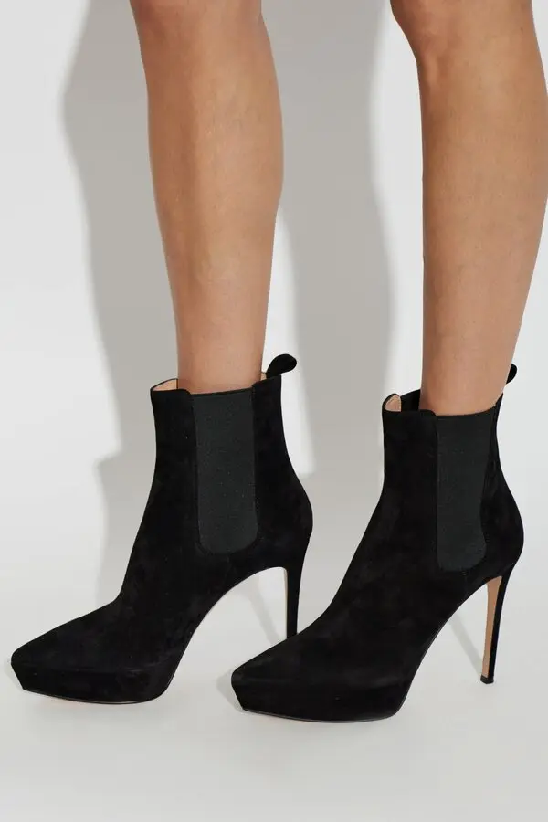 GIANVITO ROSSI Suede Platform Ankle Boots