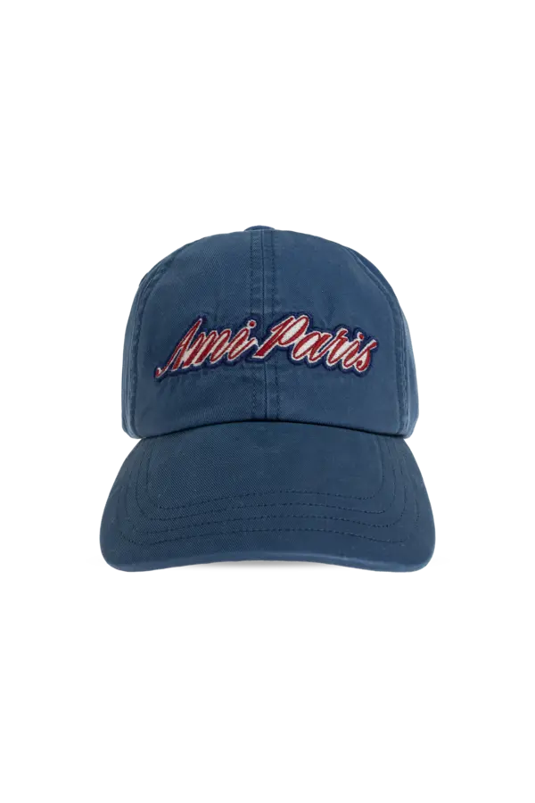 AMI Paris Baseball Cap With Embroidered Logo - Blue