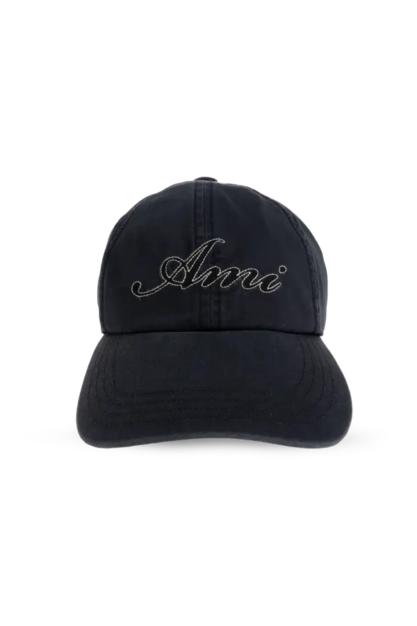 AMI Paris Logo Baseball Cap - Navy Blue