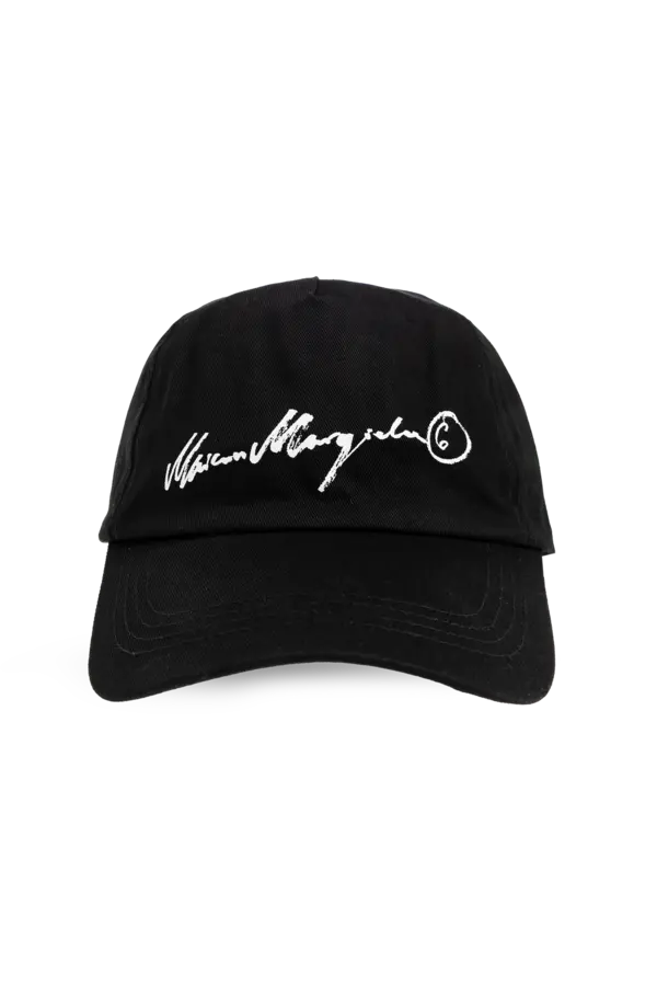 MAISON MARGIELA Baseball Cap With Signature Logo - Black