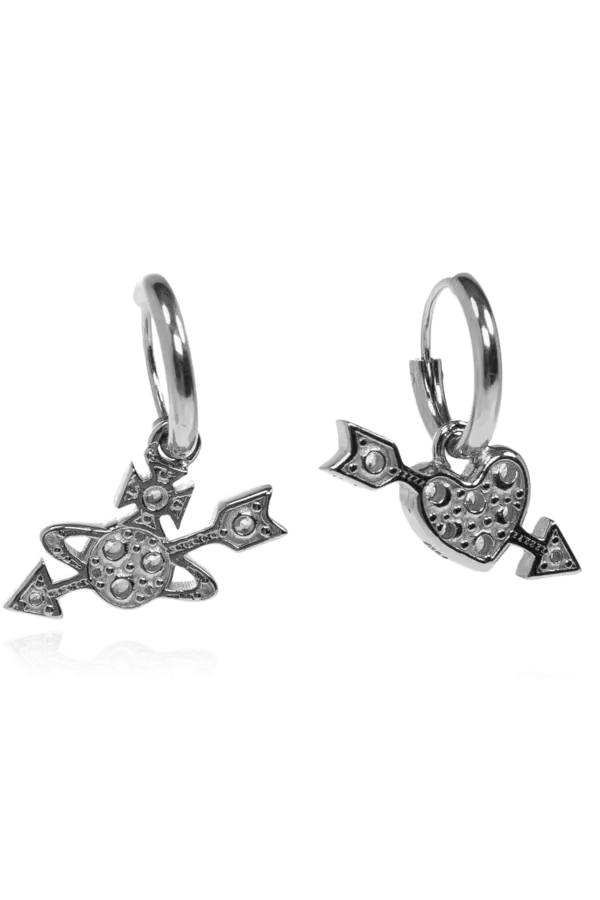 VIVIENNE WESTWOOD Kiri Hoop Earrings With Planetary Motif - Silver