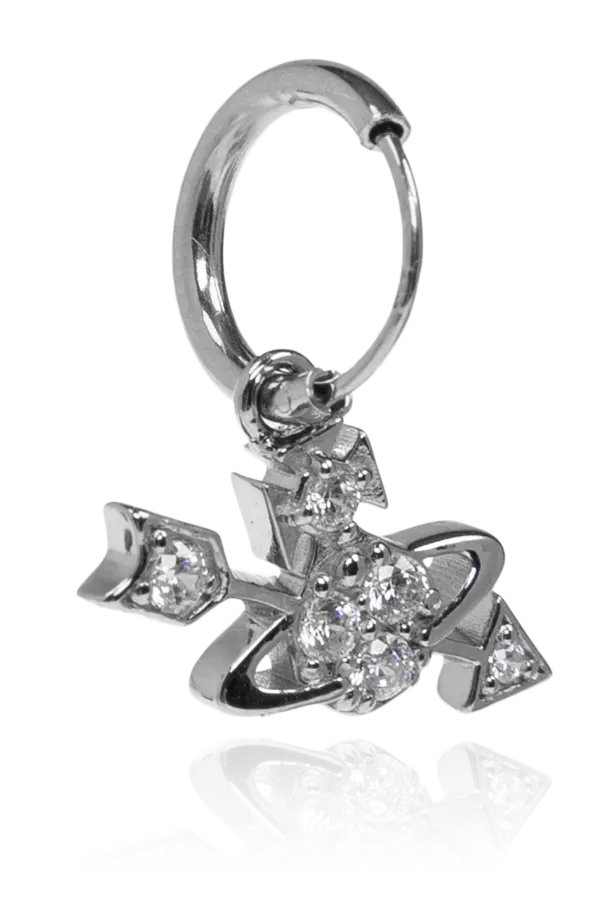 VIVIENNE WESTWOOD Kiri Hoop Earrings With Planetary Motif - Silver