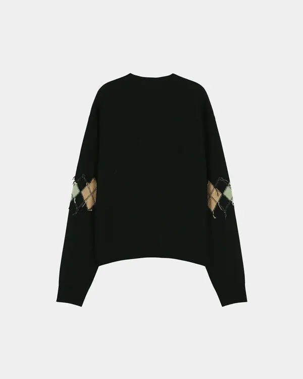 Andersson Bell Diamond-patterned Crew Neck Sweater