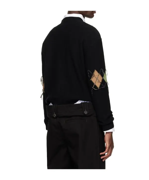 Andersson Bell Diamond-patterned Crew Neck Sweater