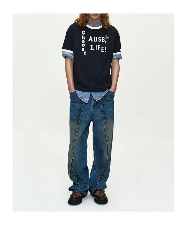 Andersson Bell Layered Wide-leg Jeans