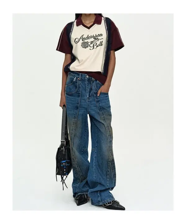 Andersson Bell Layered Wide-leg Jeans