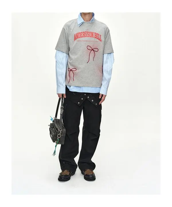 Andersson Bell Ribbon Embroidery Printed T-shirt