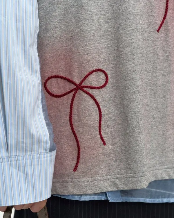 Andersson Bell Ribbon Embroidery Printed T-shirt