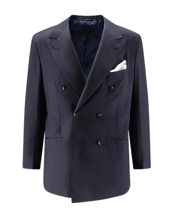 Kiton Double-breasted Peak-lapel Suit