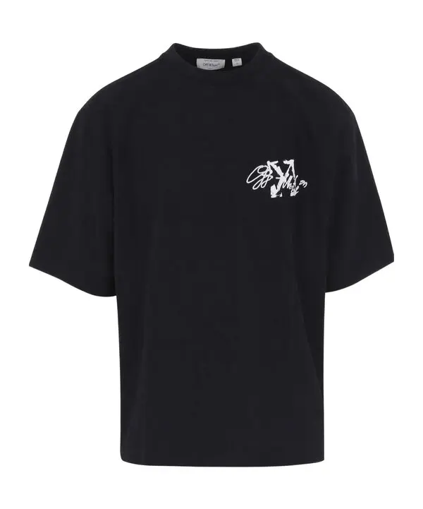 Off-White Logo Printed Crewneck T-shirt - Black