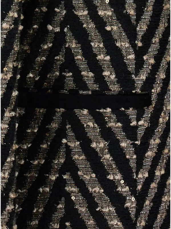 FORTE_FORTE Chevron Sequined Blazer