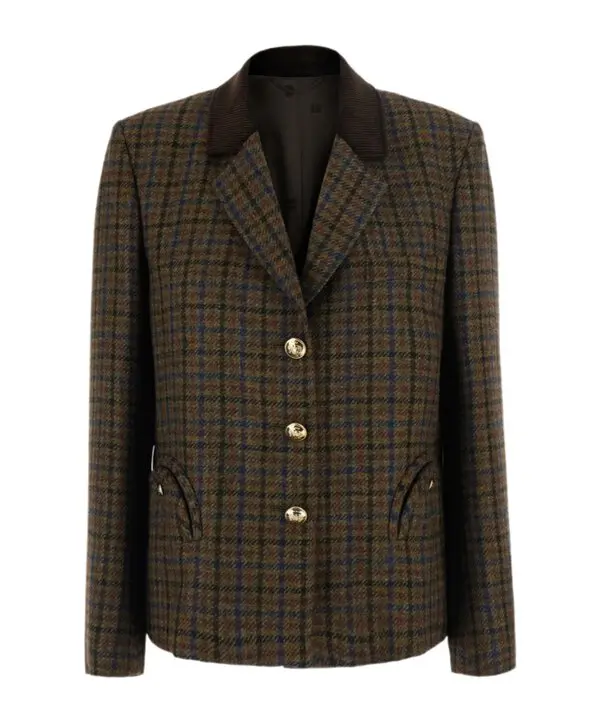 BLAZÉ MILANO Single-breasted Plaid Blazer - Brown