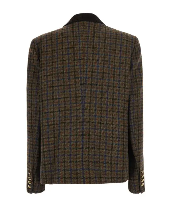 BLAZÉ MILANO Single-breasted Plaid Blazer - Brown