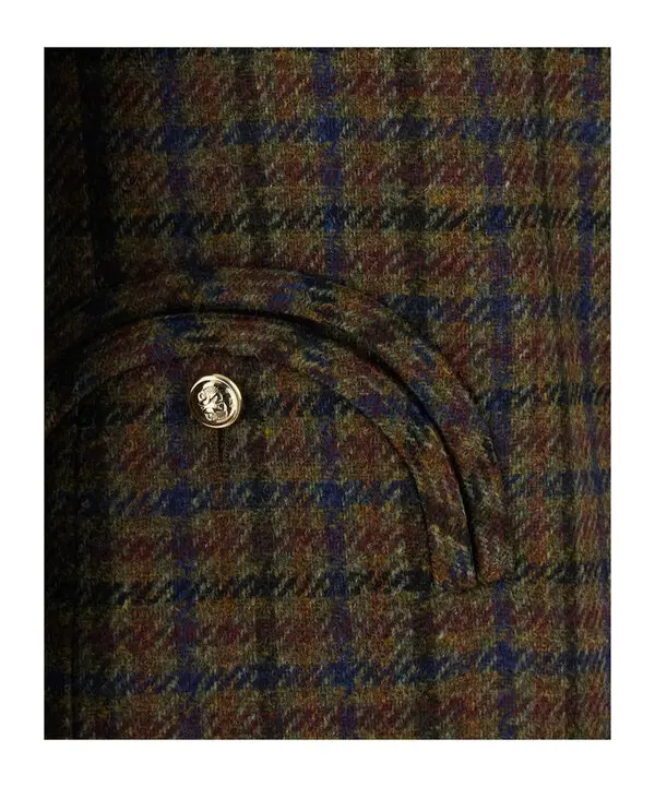 BLAZÉ MILANO Single-breasted Plaid Blazer - Brown