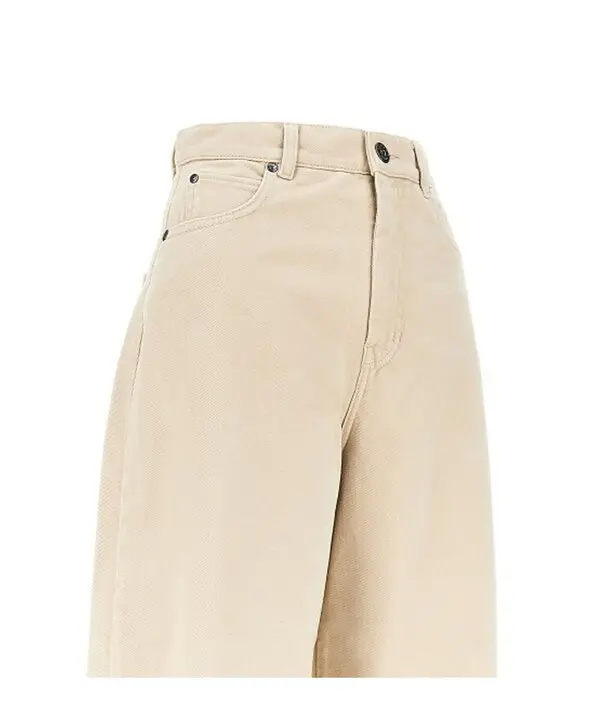 Max Mara Cotton Drill Trousers - Ivory