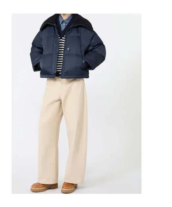Max Mara Cotton Drill Trousers - Ivory