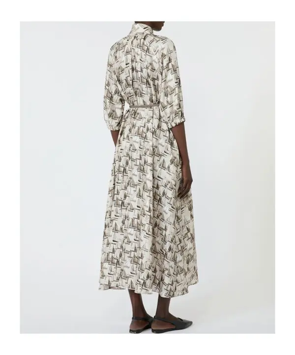 Max Mara Printed Silk Dress
