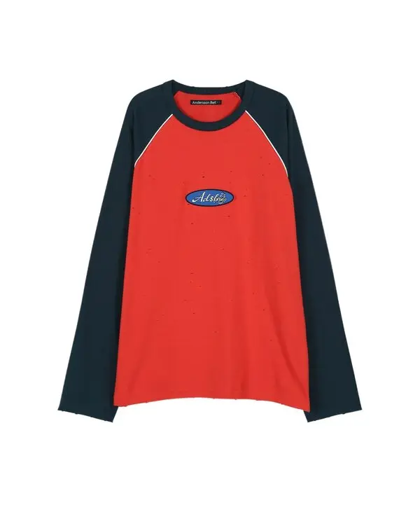 Andersson Bell Color-blocked Raglan Long-sleeved T-shirt