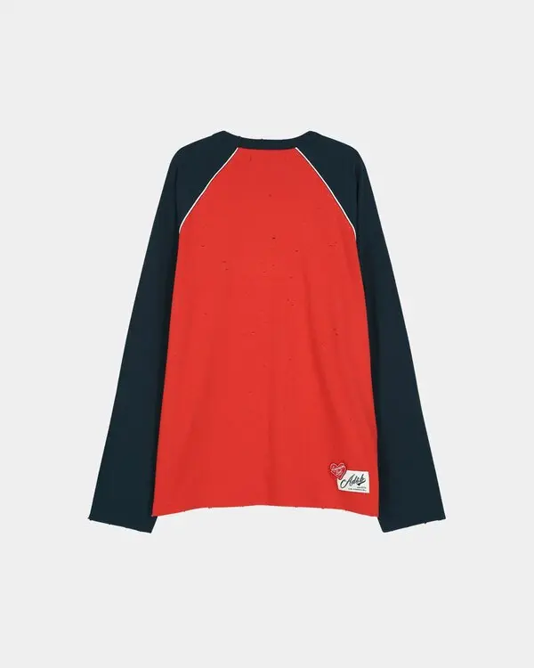 Andersson Bell Color-blocked Raglan Long-sleeved T-shirt